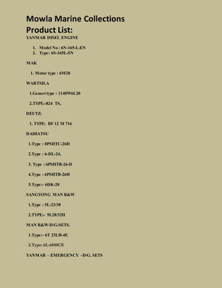 Mowla marine collections new stock. (1) | PDF