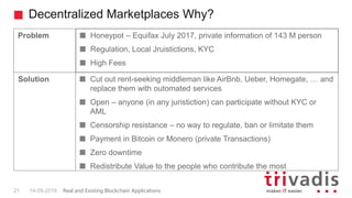 TechEvent Real and Existing Blockchain Applications | PPT