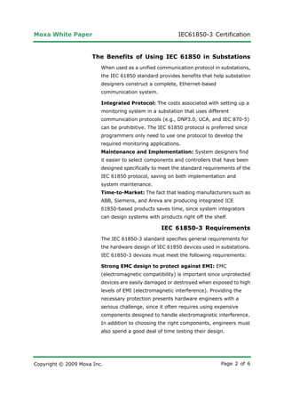 A Primer on Obtaining IEC 61850-3 Certification for Embedded Computers | PDF | Computer ...
