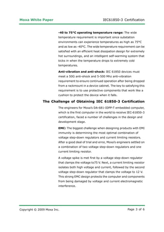 A Primer on Obtaining IEC 61850-3 Certification for Embedded Computers | PDF | Computer ...