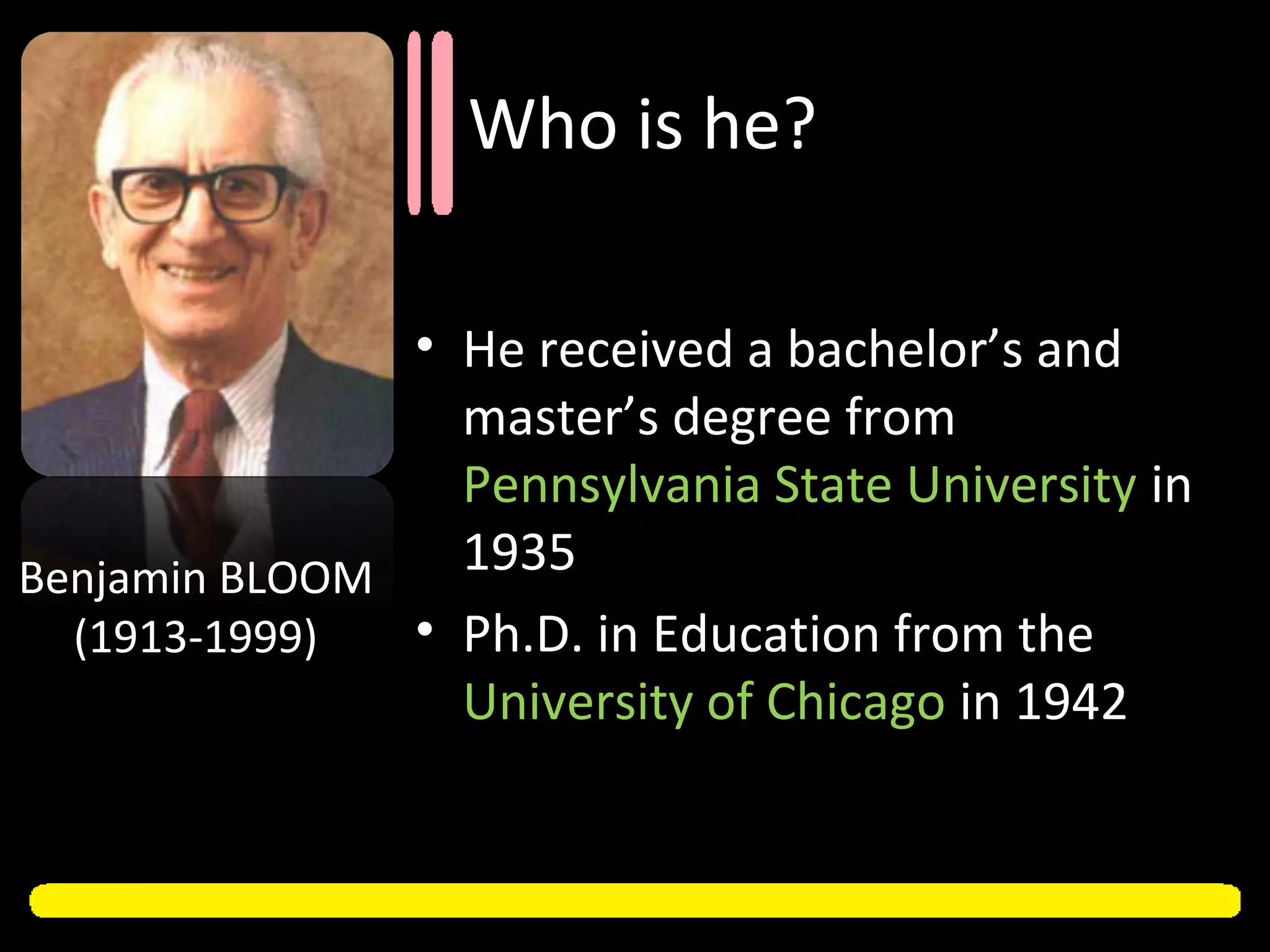 Mox Ernest Benjamin Bloom | PPT