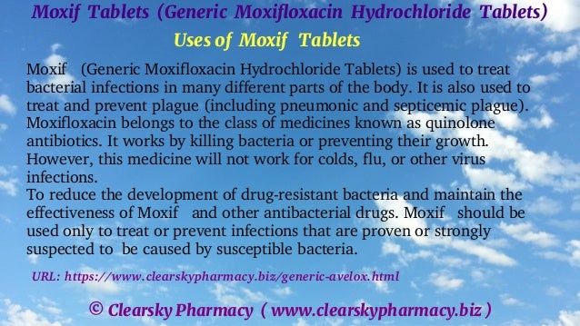 Moxif Tablets (Generic Moxifloxacin Hydrochloride Tablets) | PPT