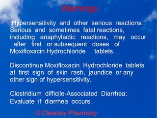 Generic Moxifloxacin Hydrochloride Tablets (Moxif) | ODP | Lung and ...