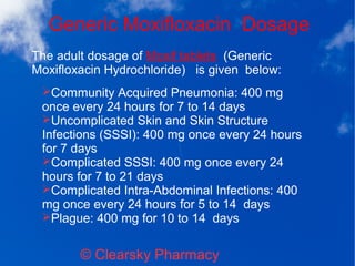 Generic Moxifloxacin Hydrochloride Tablets (Moxif) | ODP | Lung and ...
