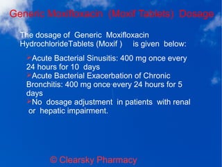 Generic Moxifloxacin Hydrochloride Tablets (Moxif) | ODP | Lung and ...