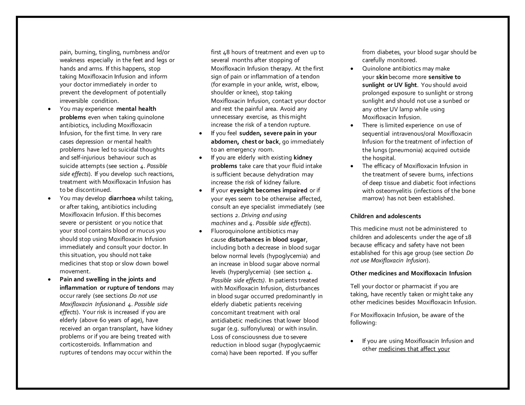 Moxifloxacin h cl 400mg per 250ml solution for infusion pil, taj ...
