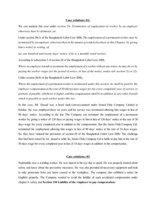 Labour law case solutions | DOCX