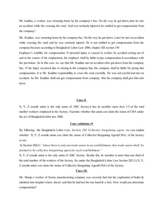 Labour law case solutions | DOCX