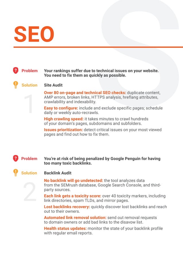 SEMrush: Killer Features | PDF