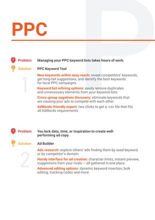SEMrush: Killer Features | PDF
