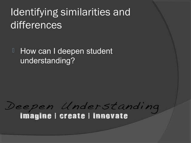 Identifying Similarities and Differences ~ Research based strategies to ...