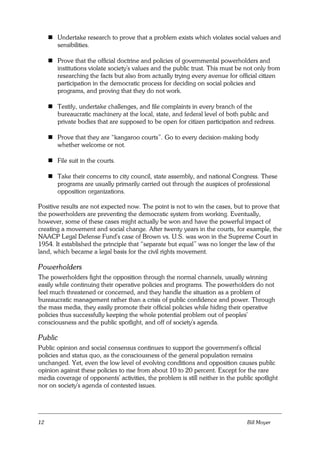 Doing Democracy: The MAP Model for Organizing Social Movements | PDF