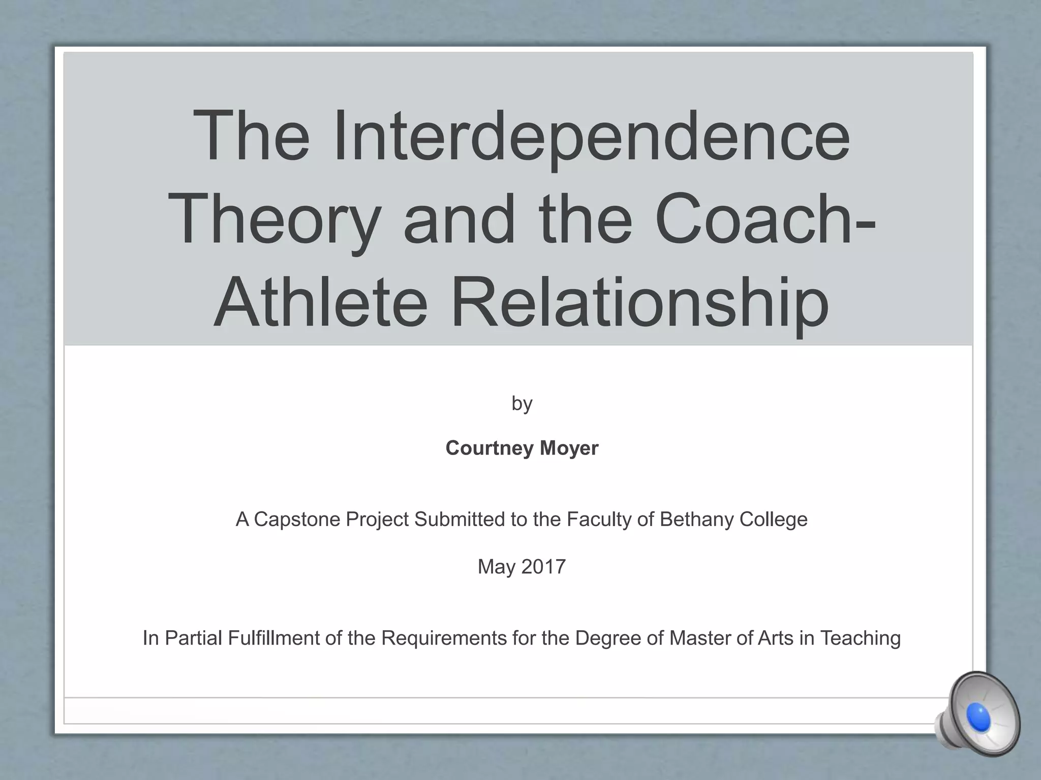 The Interdependence Theory and the Coach-Athlete Relationship by ...
