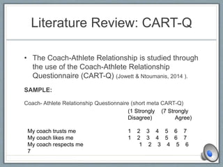 The Interdependence Theory and the Coach-Athlete Relationship by ...