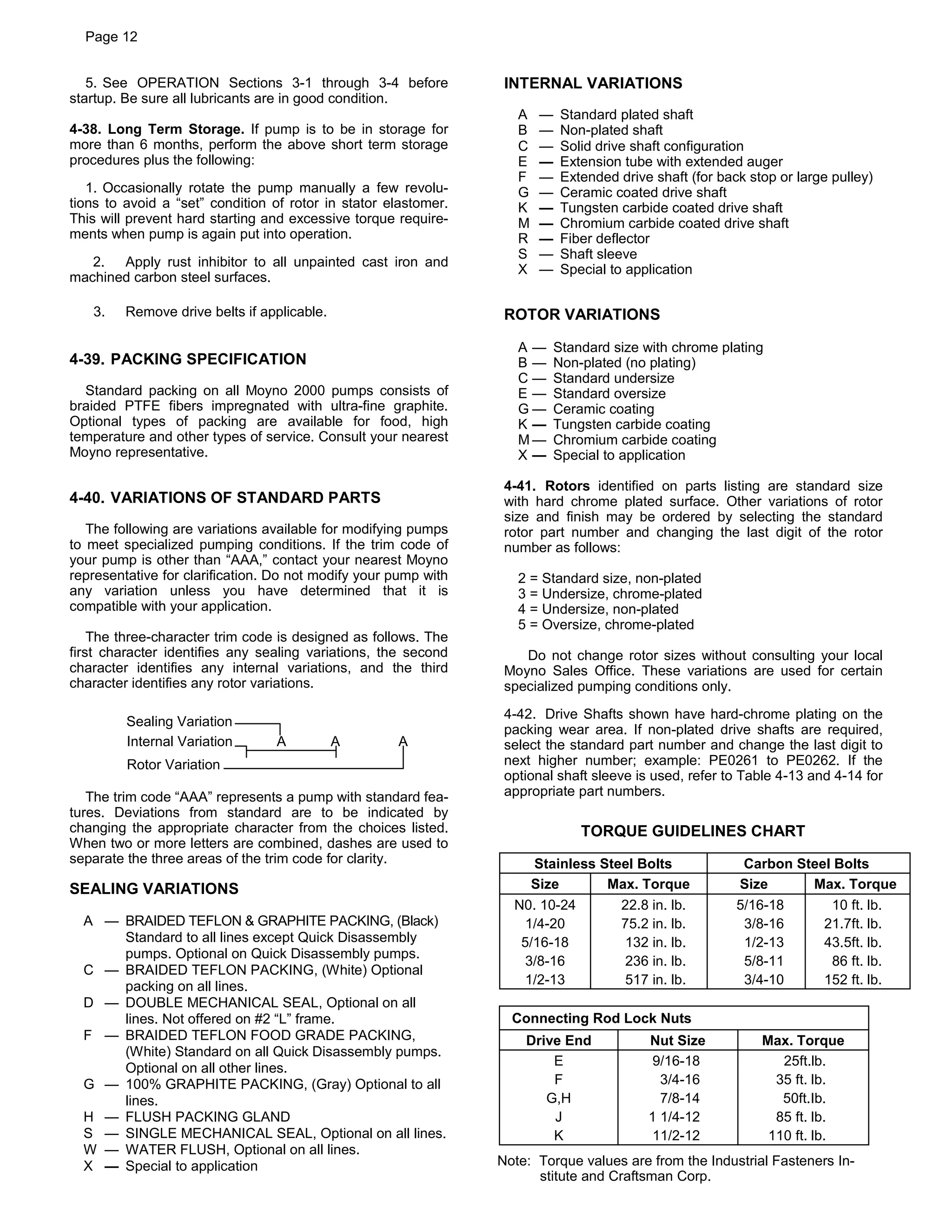 Moyno 2000 pumps service manual (g1) | PDF