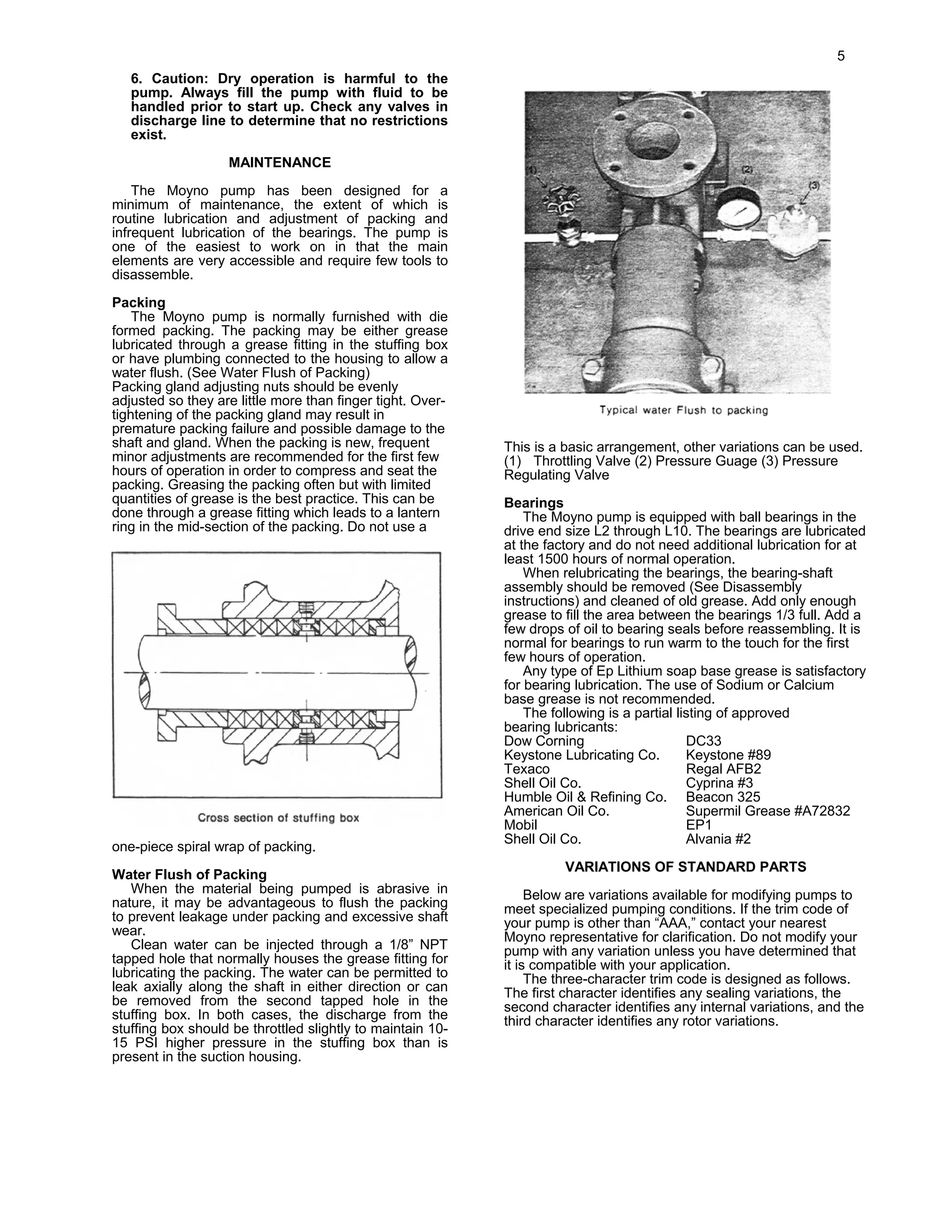 Moyno l10 drive end operations and assembly | PDF