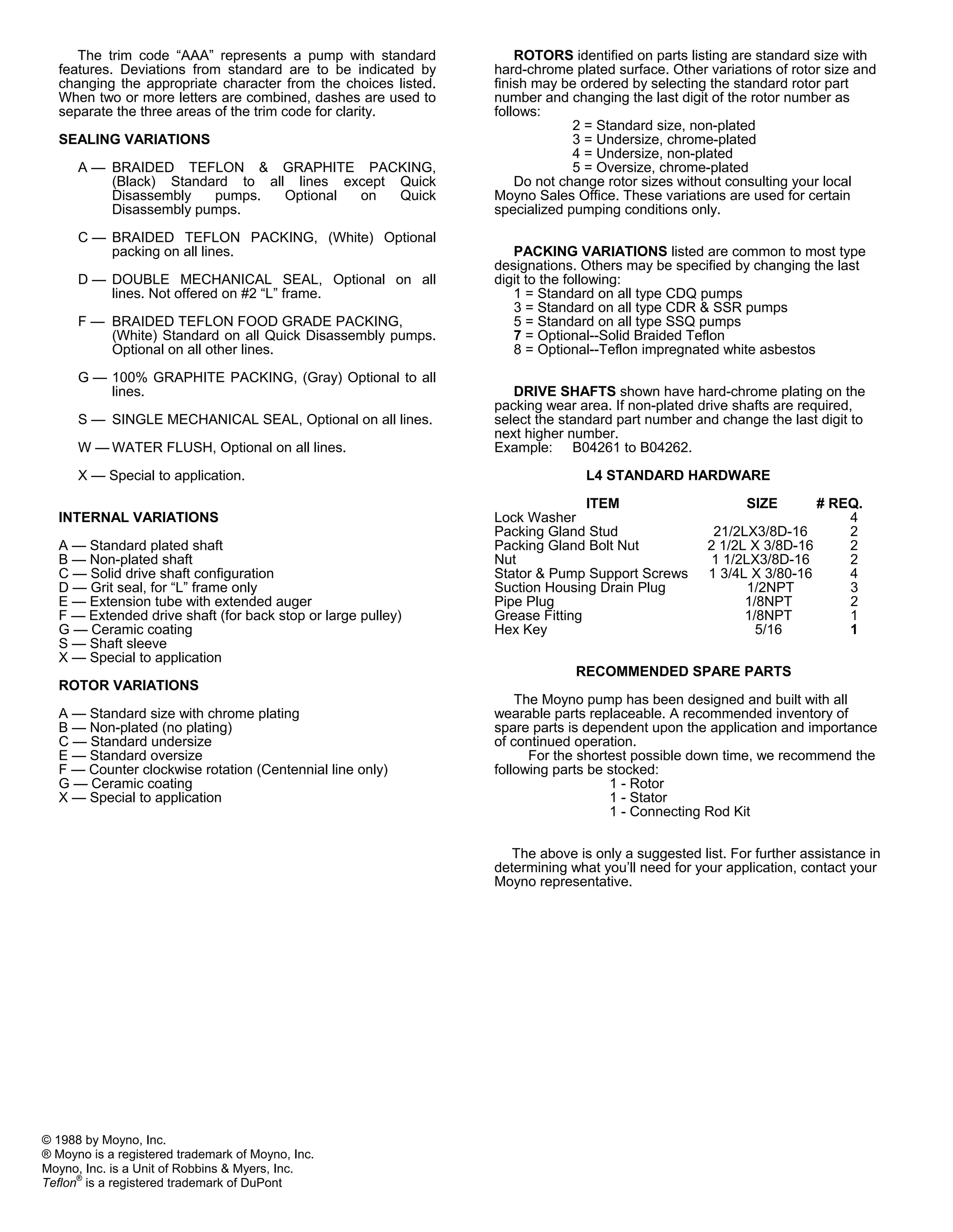 Moyno l4 drive end operations and assembly | PDF