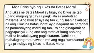 Pag-unawa sa Konsiyensiya at Likas na Batas Moral: Gabay sa Tamang ...