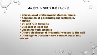 Presentation On - Soil Pollution, Soil Solidification, Soil Acidification, Soil Alkalization | PPTX