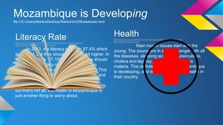 Mozambique african project by Nishka Kumar | PPT