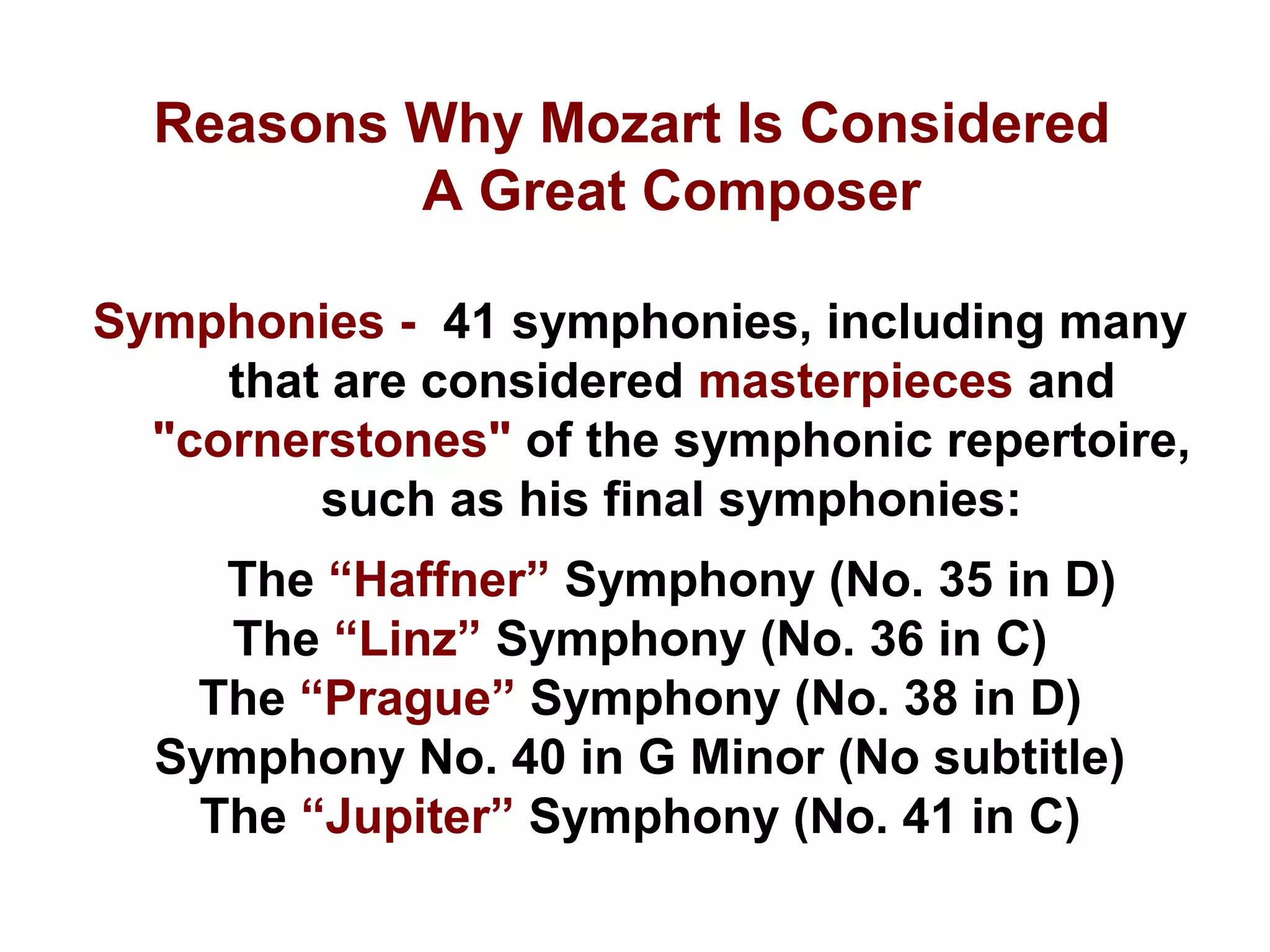 Wolfgang Amadeus Mozart | PPT