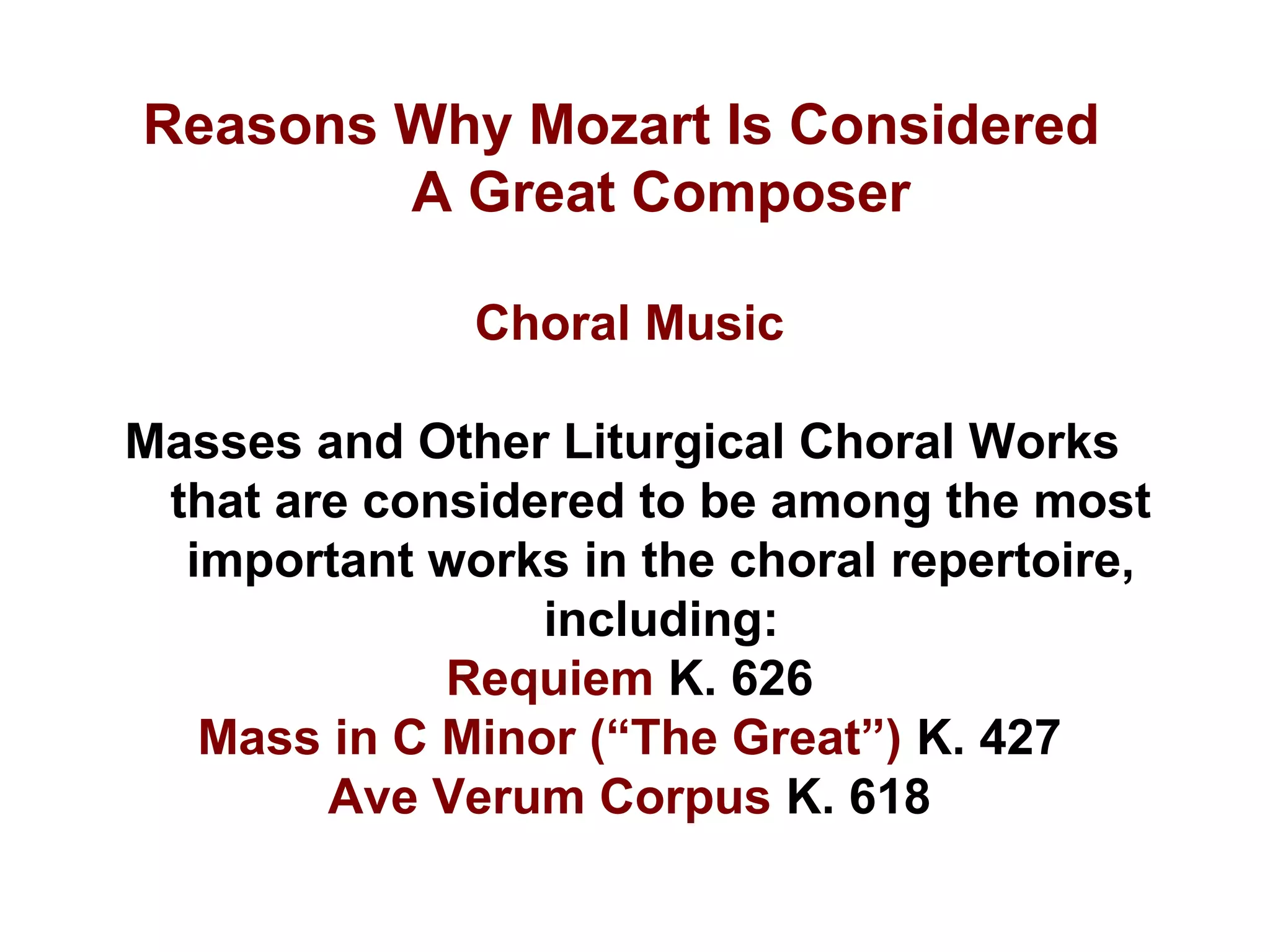 Wolfgang Amadeus Mozart | PPT