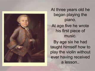 mozart life presentation art of music ppt | PPT