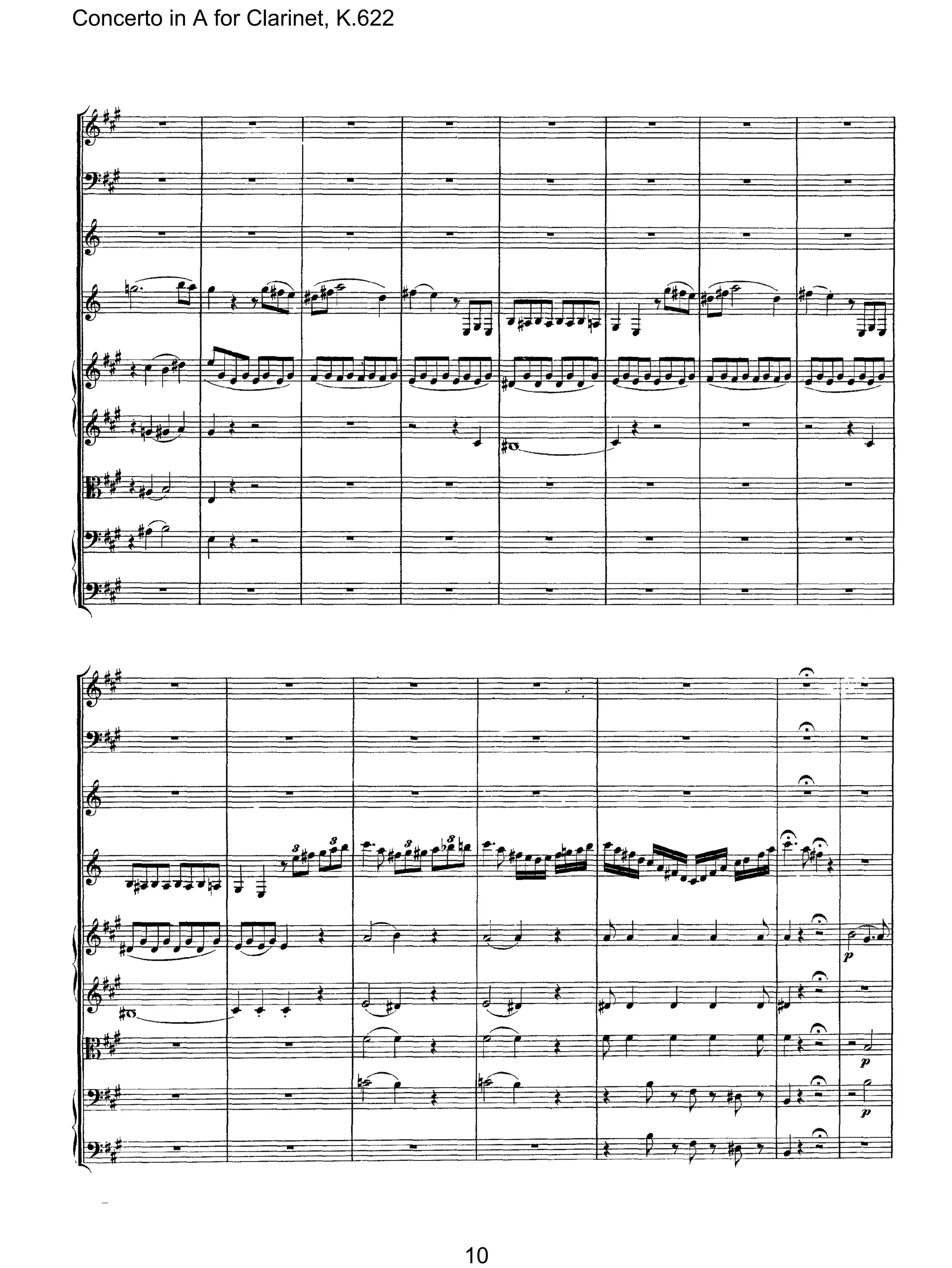 Mozart;concierto clarinete;partitura .orquesta | PDF
