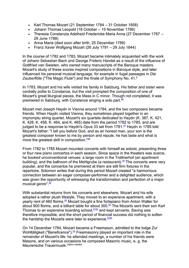 Wolfgang Amadeus Mozart | PDF