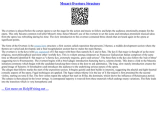 Mozart Overture Structure | PPT