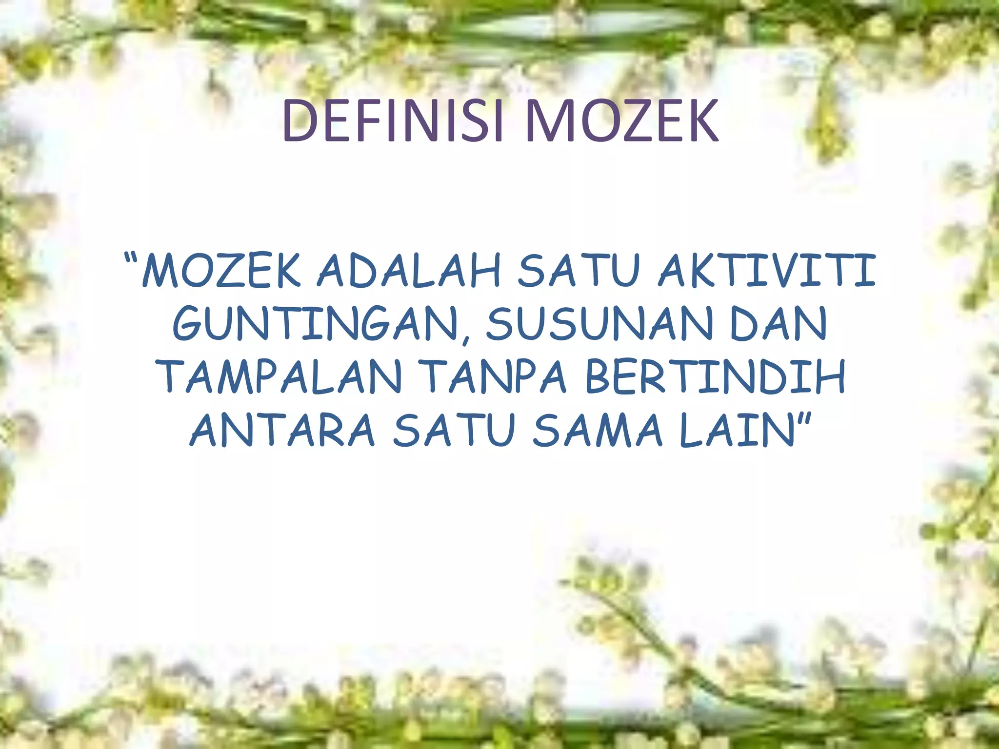 MEMBUAT CORAK DAN REKAAN Mozek | PPTX