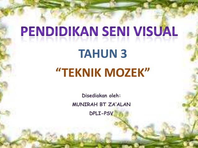 MEMBUAT CORAK DAN REKAAN Mozek | PPTX