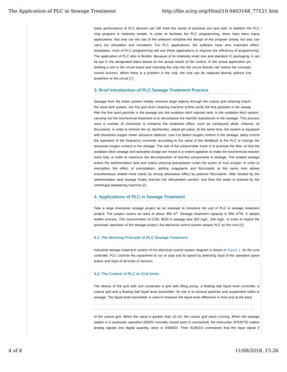 Automated plc program for sewage control | PDF
