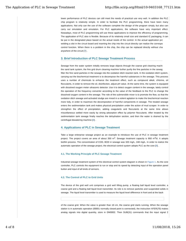 Automated plc program for sewage control | PDF