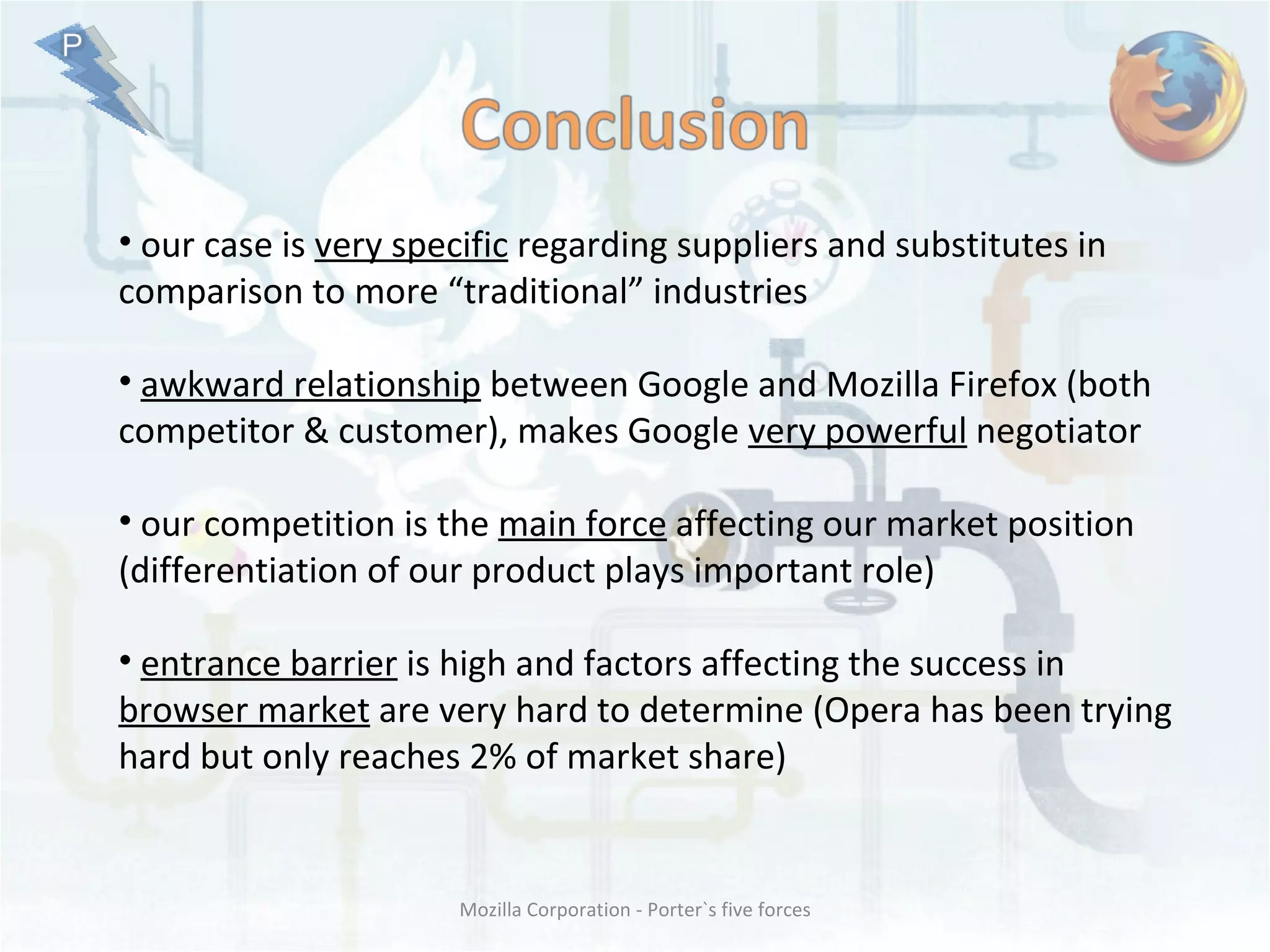 Mozilla Firefox - Porter analysis | PPT