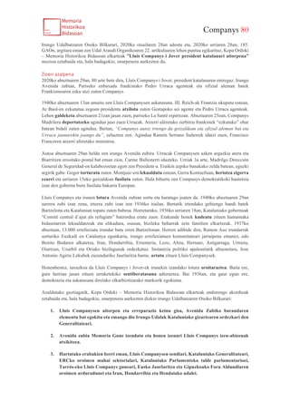 Lluís Companys i Jover president katalanari aitorpena | PDF