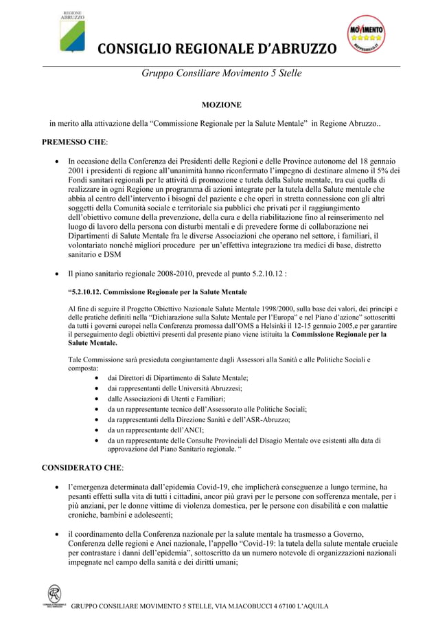 Mozione fts 08 _commissione_salutementale | PDF