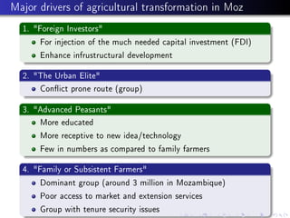Moz land policy-for-agric-transformation | PDF