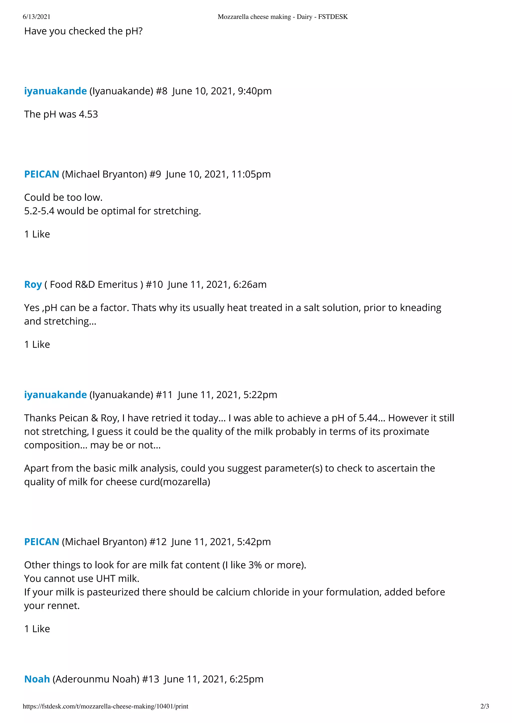 Mozzarella cheese making dairy - fstdesk | PDF | Chemistry | Science