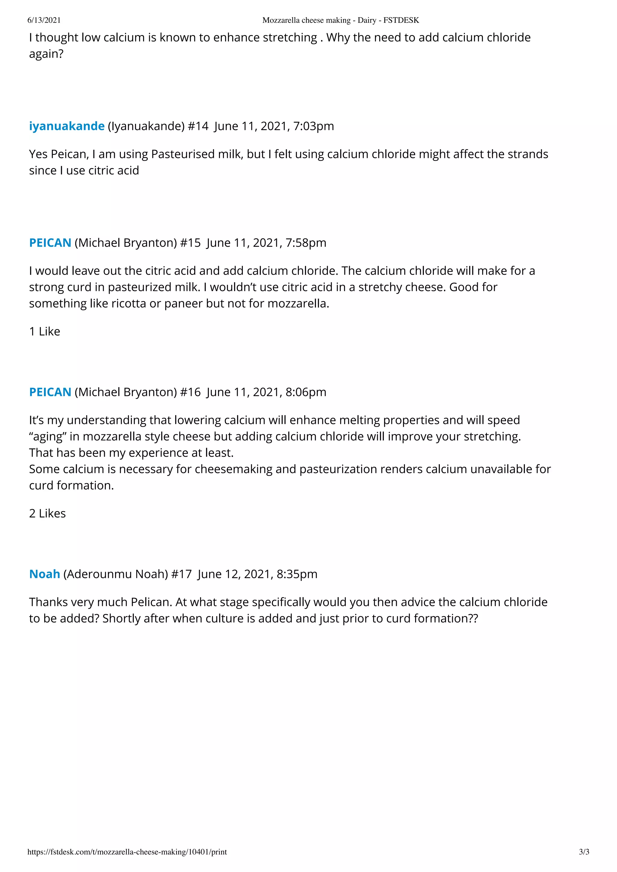 Mozzarella cheese making dairy - fstdesk | PDF | Chemistry | Science