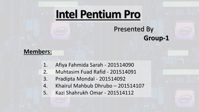 Intel Pentium Pro | PPTX