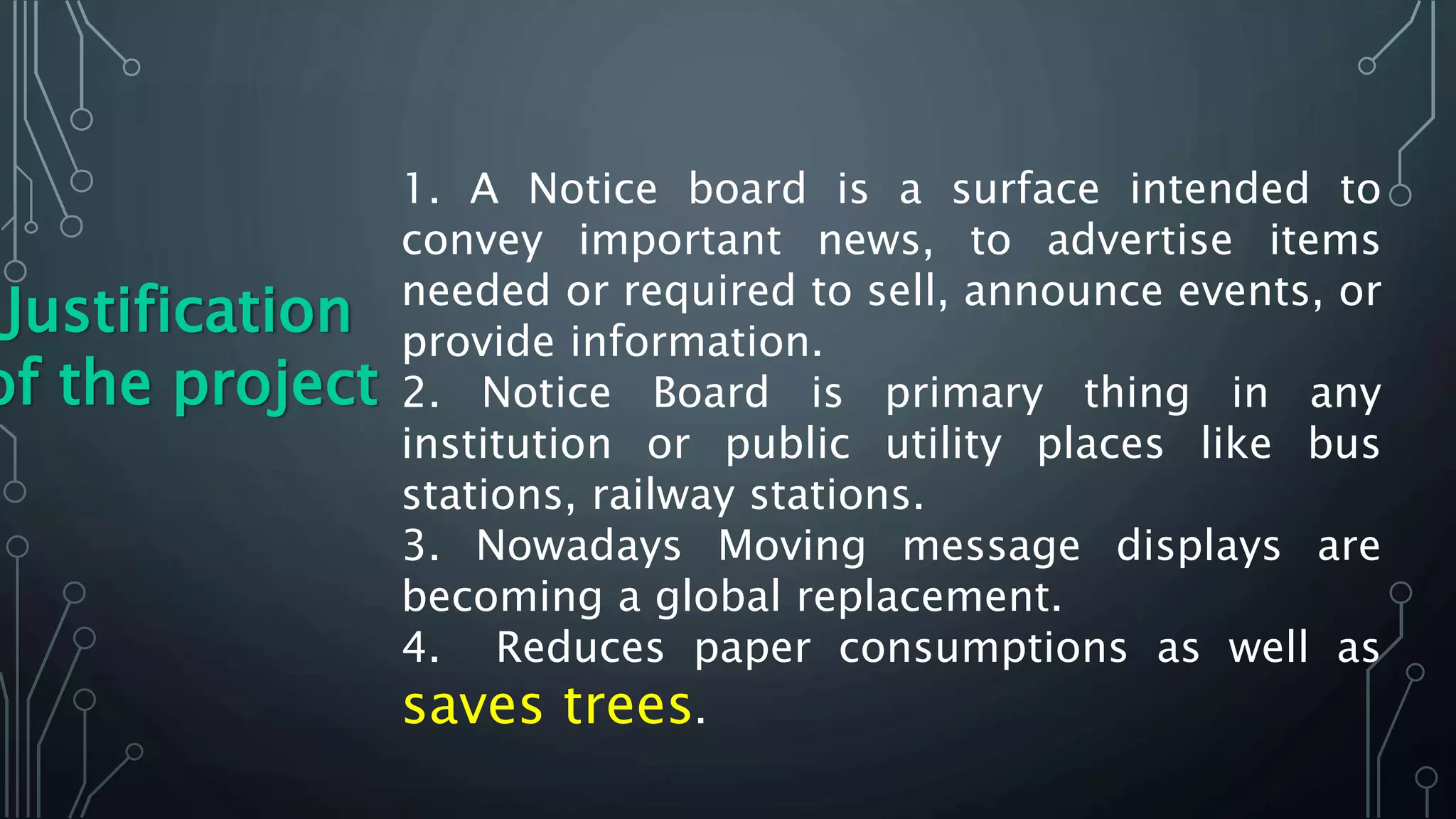 Smart Notice Board with android app via Bluetooth | PPTX