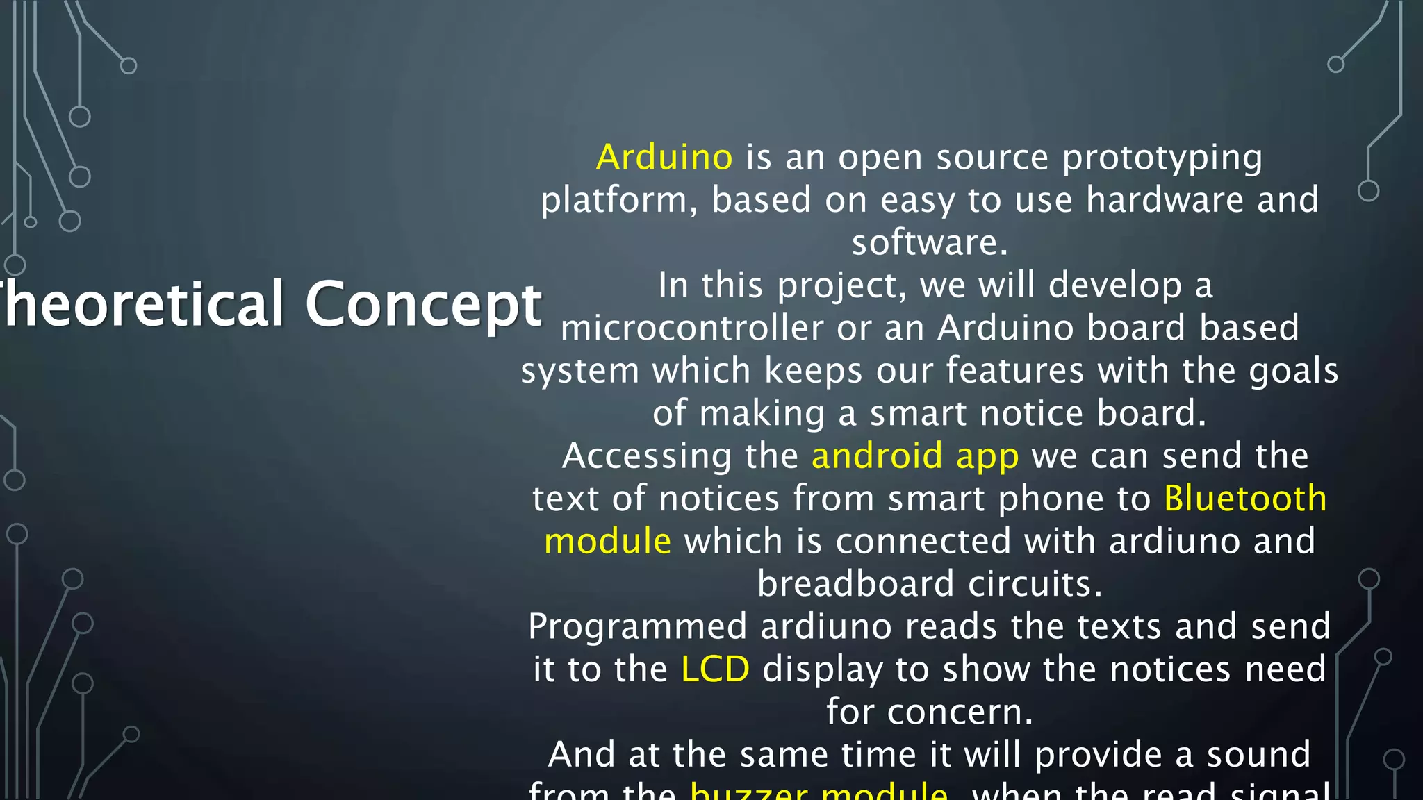 Smart Notice Board with android app via Bluetooth | PPTX