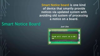 Smart Notice Board with android app via Bluetooth | PPTX