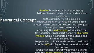 Smart Notice Board with android app via Bluetooth | PPTX