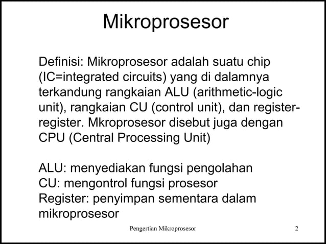 Mp 1 pengertian-mikroprosesor | PPT