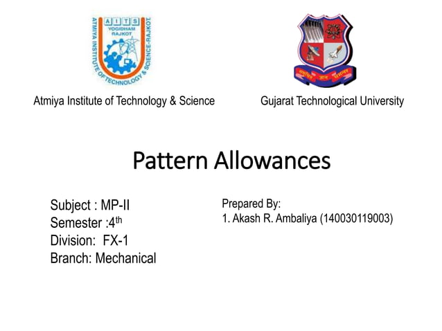pattern allownaces | PPTX | Science