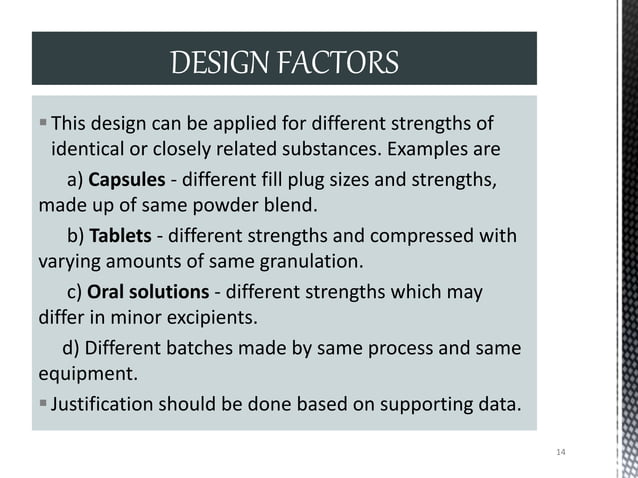 BRACKETING AND MATRIXING DESIGNS FOR STABILITY TESTING OF NEW DRUG ...