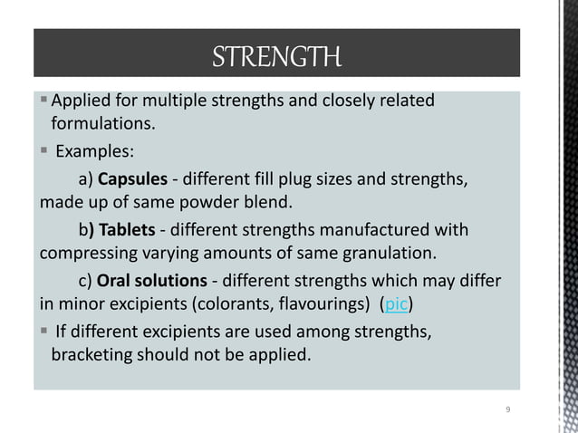 BRACKETING AND MATRIXING DESIGNS FOR STABILITY TESTING OF NEW DRUG ...