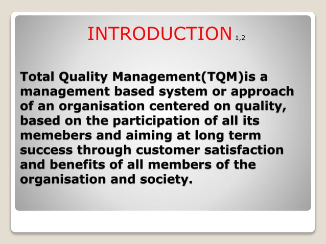 Total quality management | PPT